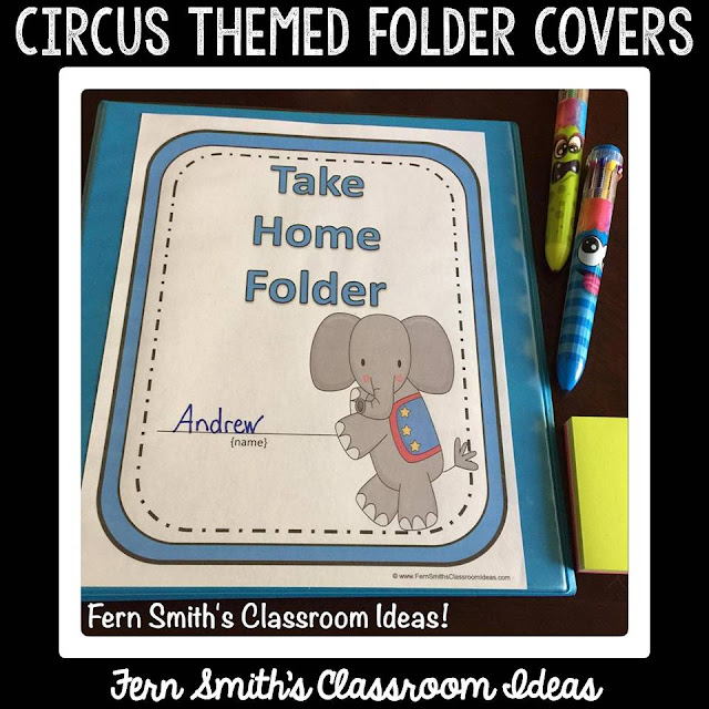 Just Adorable Circus Themed Student Binders For Your Classroom! - Fern ...