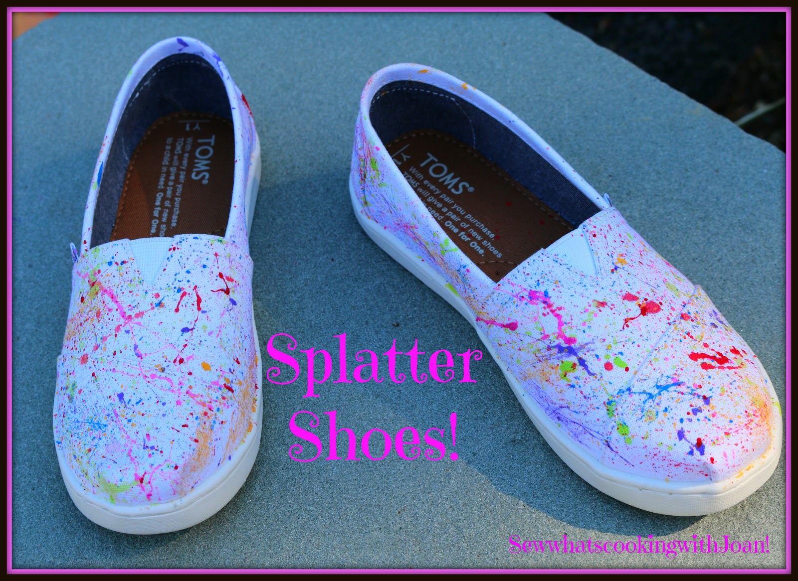 Sew what's cooking with Joan!: How to make Splattered shoes!