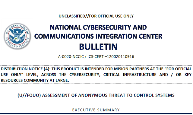 National Cyber Security Bulletin on Anonymous