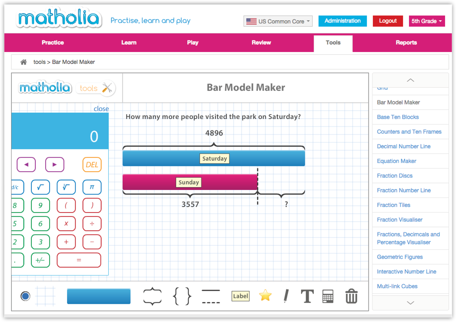 Matholia - The World-class Mathematics Online Portal: Bar Models