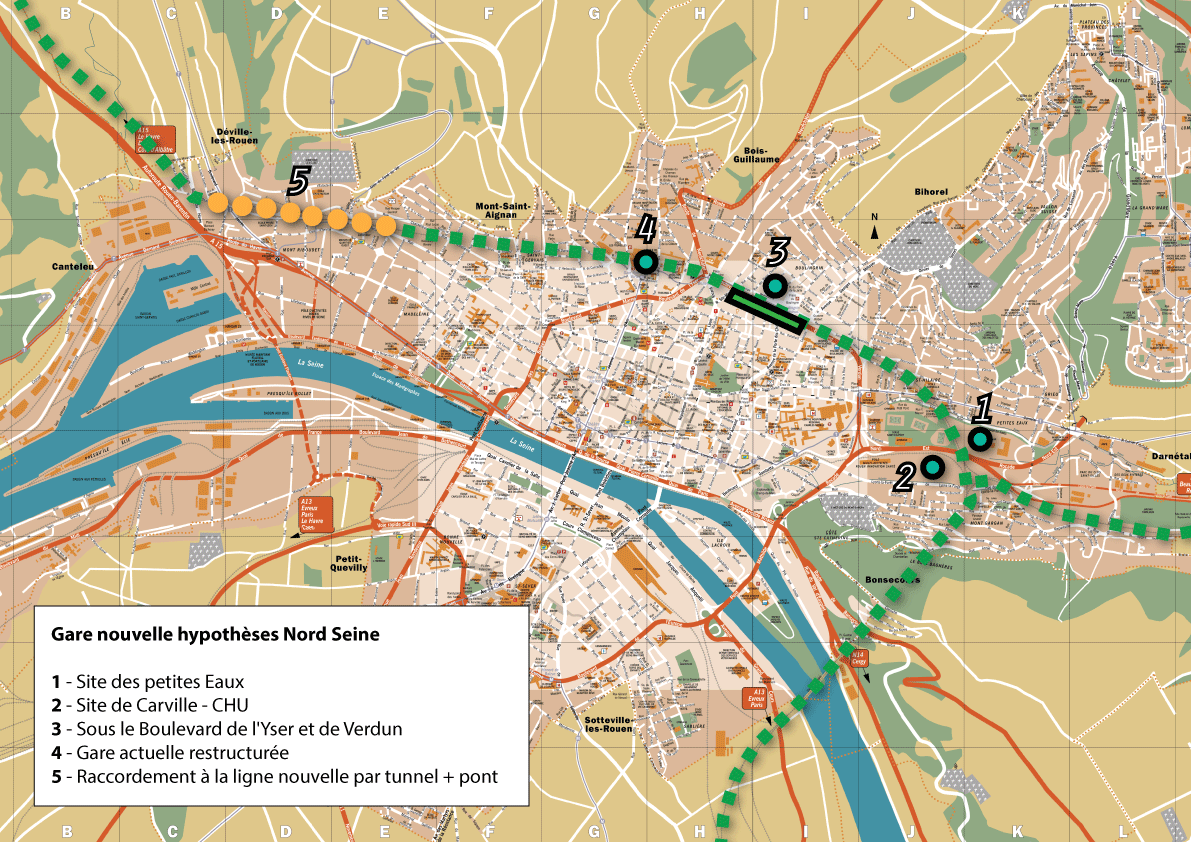 U.G.A.R.O.: Plans de la nouvelle gare de Rouen