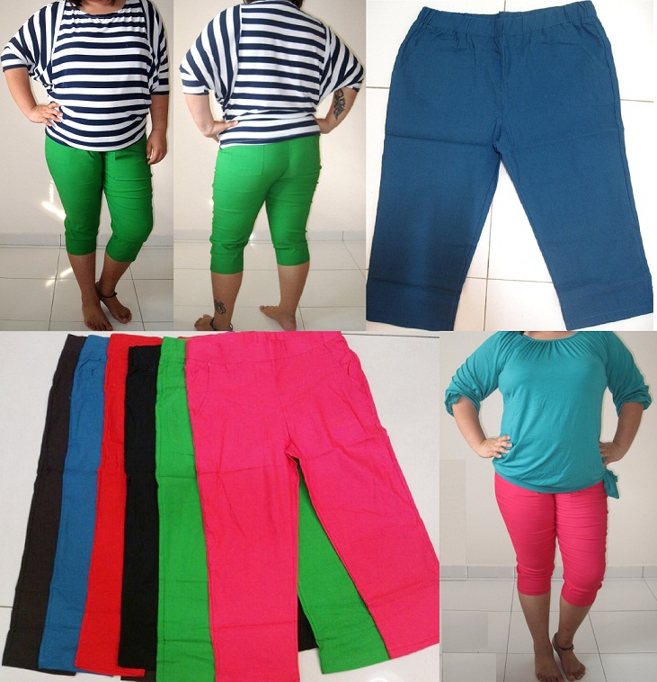 Jessabella Plus Size Stealz: Stretch knee length capris