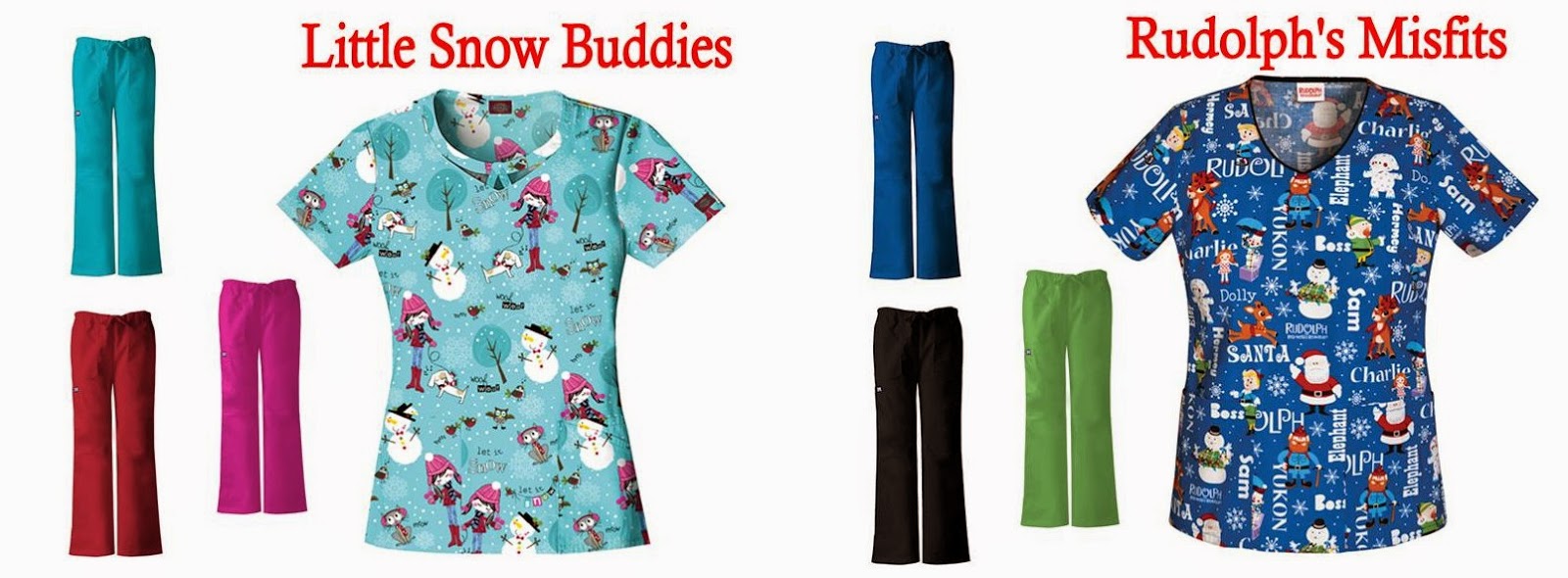 The Mountain View: Holiday Print Scrub Tops!