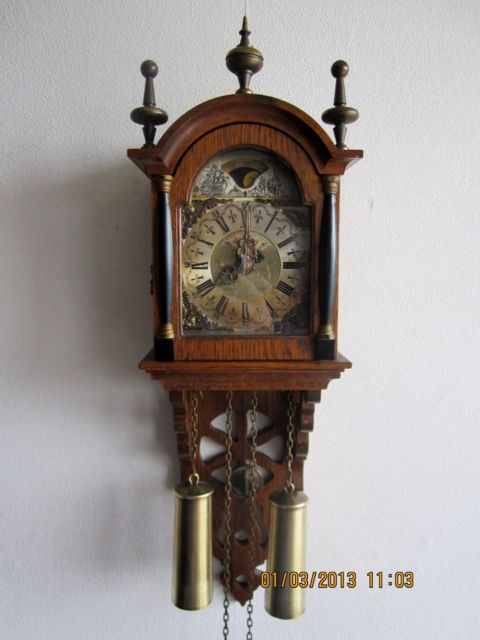 Antique Clocks: Warmink Dutch 8 Day Oak Schippertje Wall Clock With ...