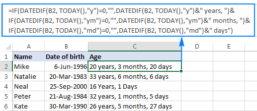 Advance Excel Tips and Tricks: Find Your Age in Excel