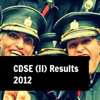 CDSE (II) 2012 Results By UPSC