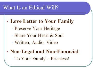 One Story at a Time: What Is an Ethical Will?