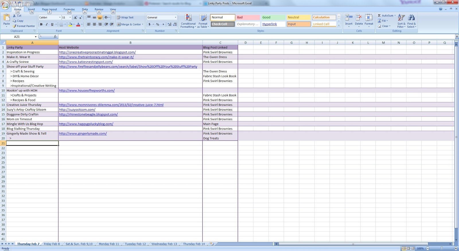 Linky Party Participation Tracker: Free Printable or E-version How To ...