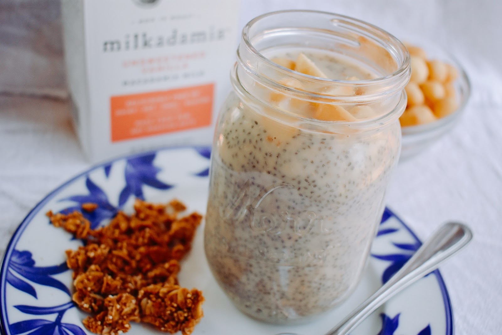 Cherry Vanilla Macadamia Nut Chia Seed Pudding | Chef Jen