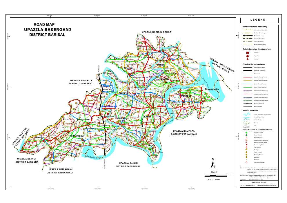Mouza & Land Use Maps of Bakerganj Upazila, Barisal, Bangladesh ...