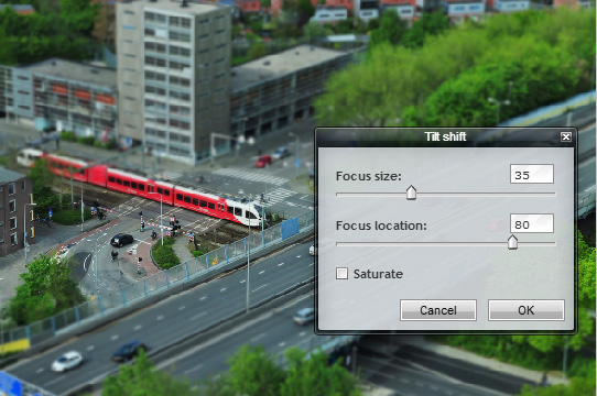 Create Miniature Effect With Tilt-Shift in Pixlr Editor