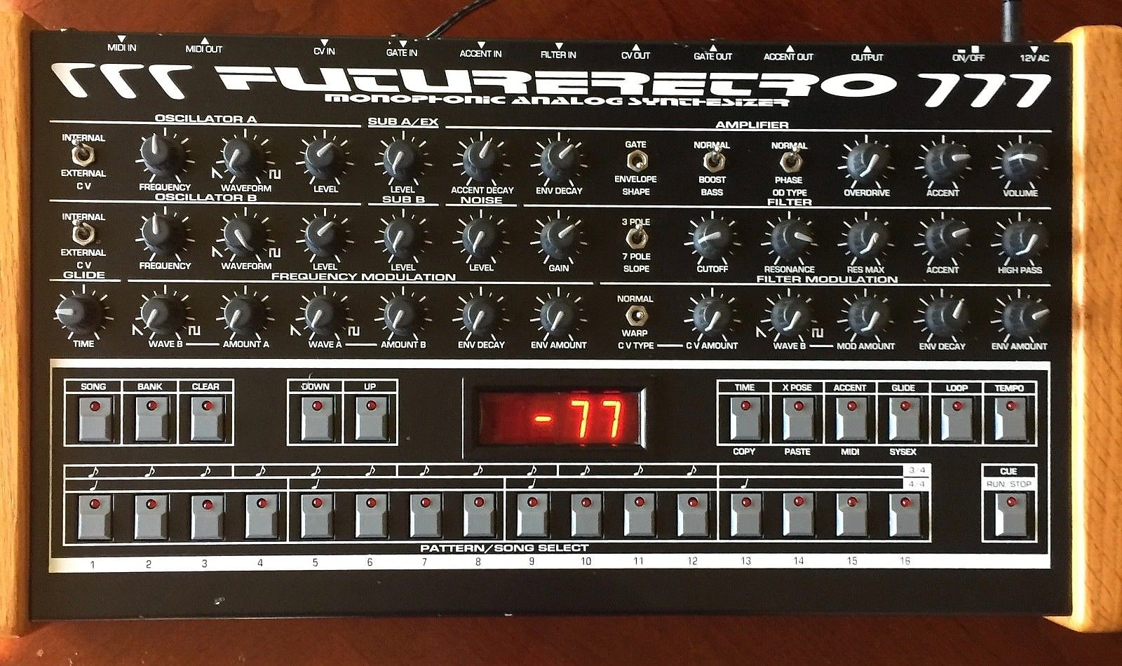 MATRIXSYNTH: Future Retro 777 Monophonic Analog Synthesizer SN FR3D71499398