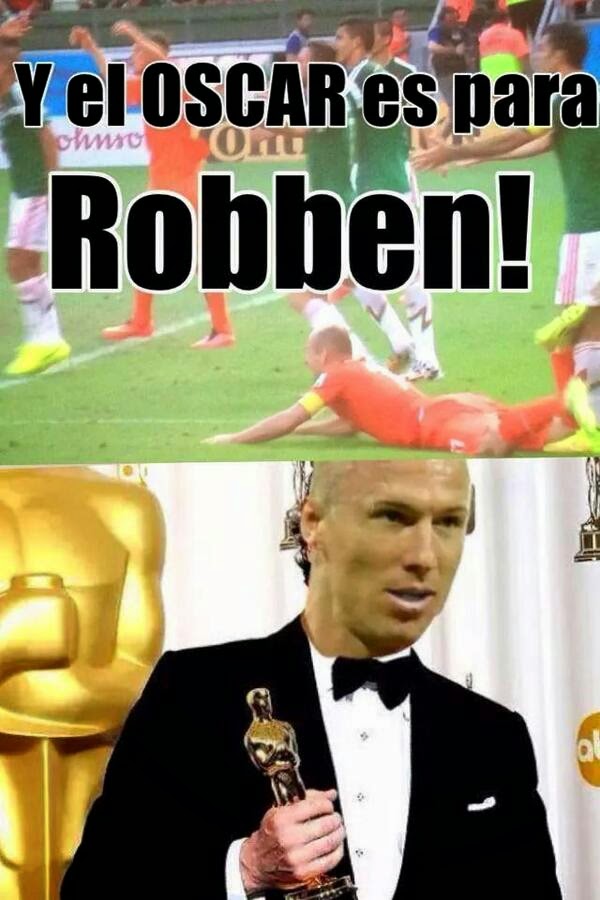 Arjen "Clavados locos" Robben ~ Memes del mundo
