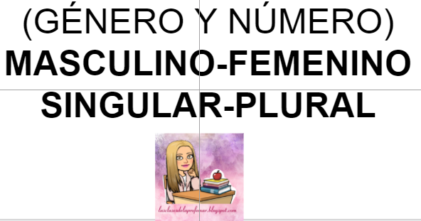 LAS CLASES DE LA PROFE MAR.: GÉNERO Y NÚMERO