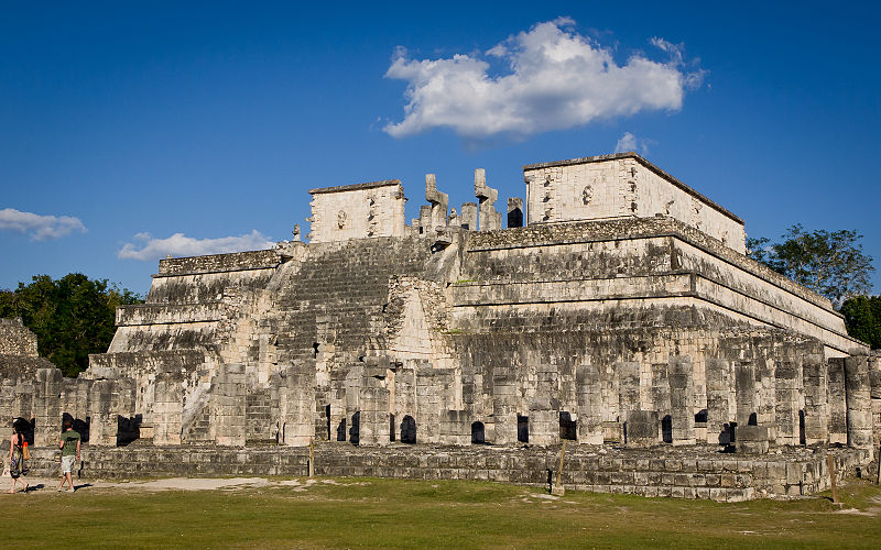 Chichen Itza: Temple Of Warriors And Columns In Chichen Itza