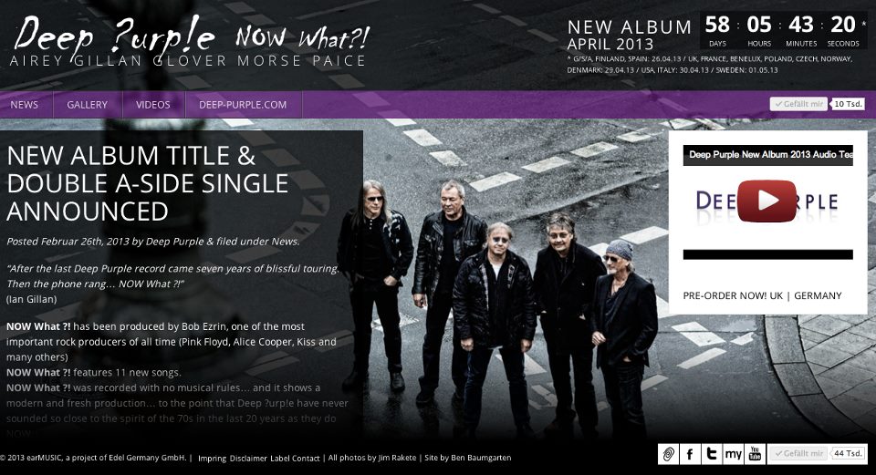 Heavy Rock: Deep Purple: "NOW What?!"; First Single Is "Hell To Pay ...