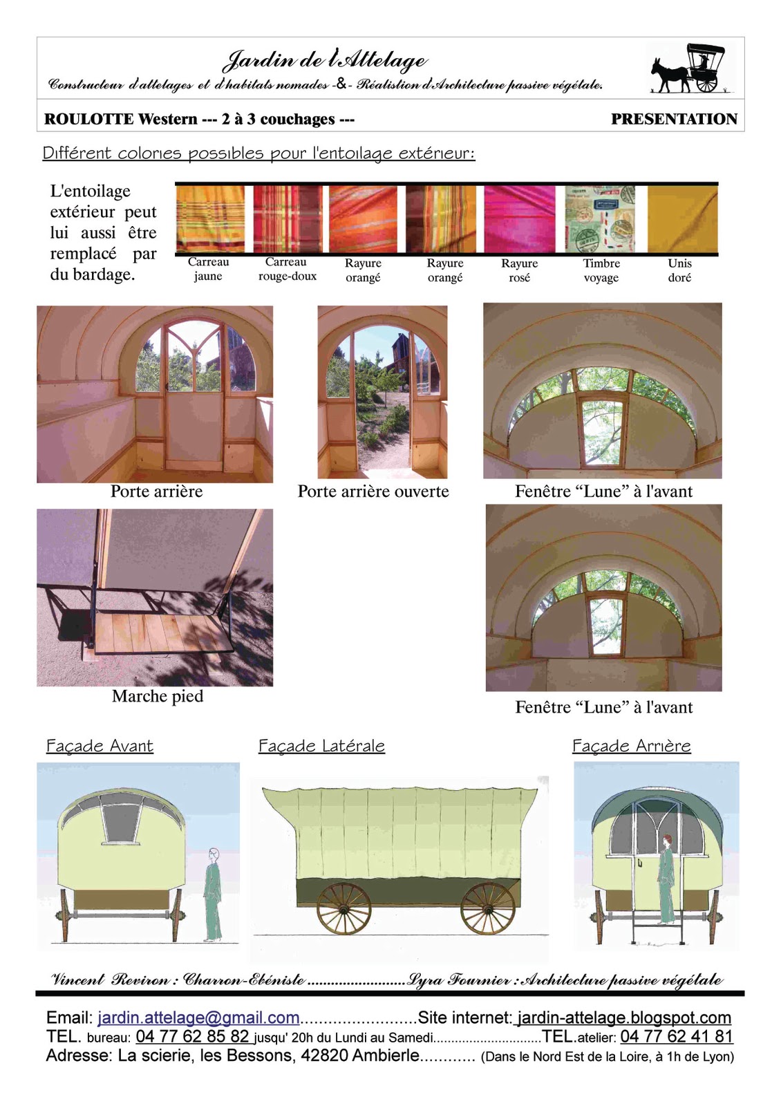 Dossiers techniques de voitures hippomobiles: GRANDE ROULOTTE WESTERN