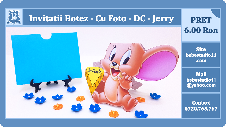 BebeStudio11.com - Invitatii Nunta‎ si Botez: Invitatii Botez - Jerry ...