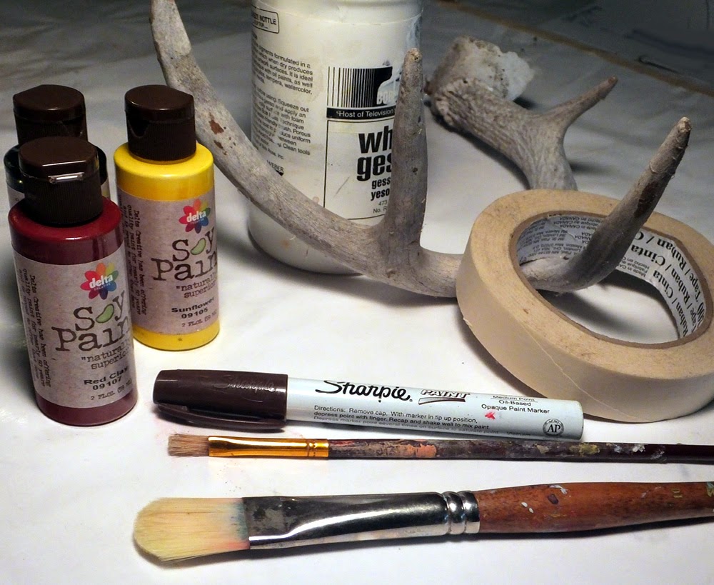 Mixed Media Manic: ANTLERS: AN UNUSUAL PAINTING SURFACE