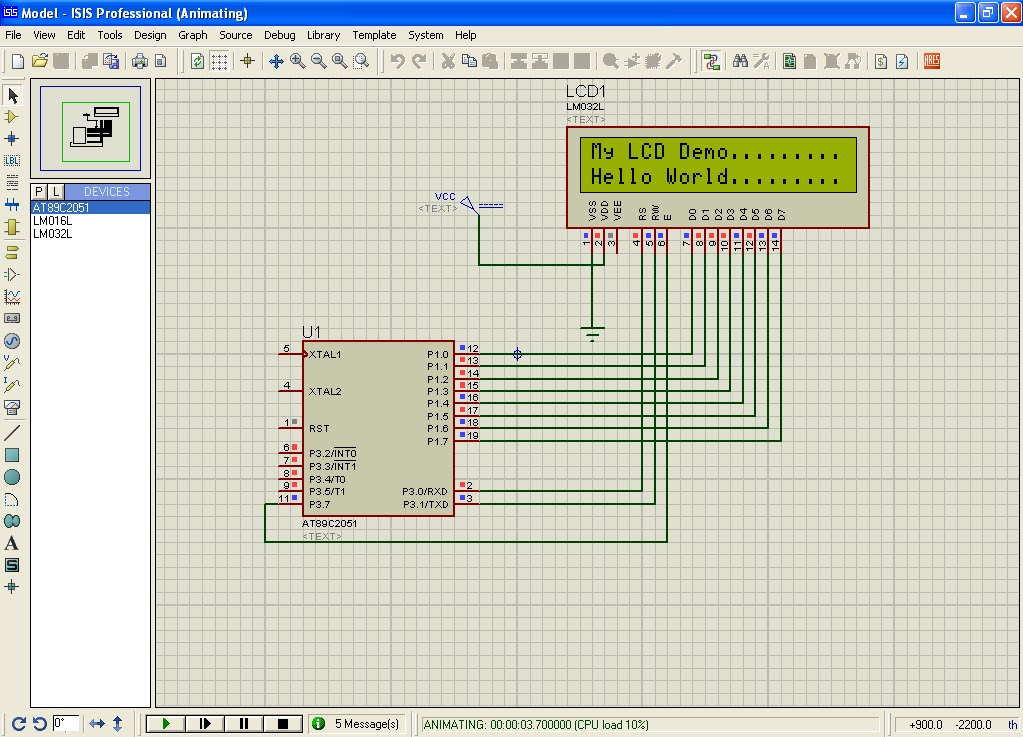 Electronics Emlab Projects Alphanumeric Lcd Interface With At89c2051