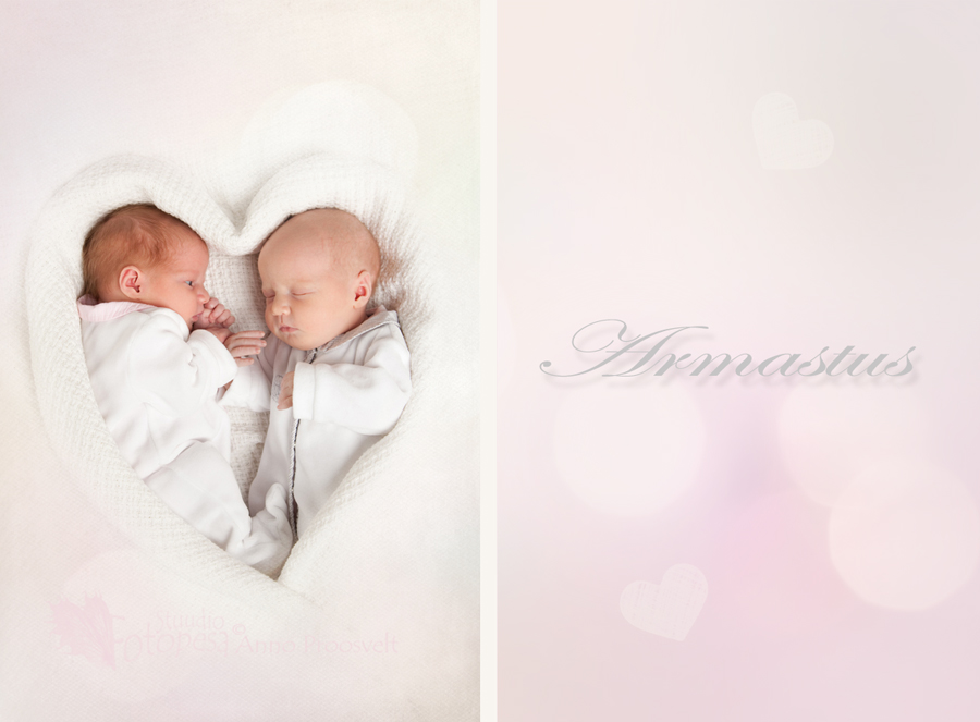 Vastsündinud kaksikud fotostuudios - Fotostuudio Fotopesa