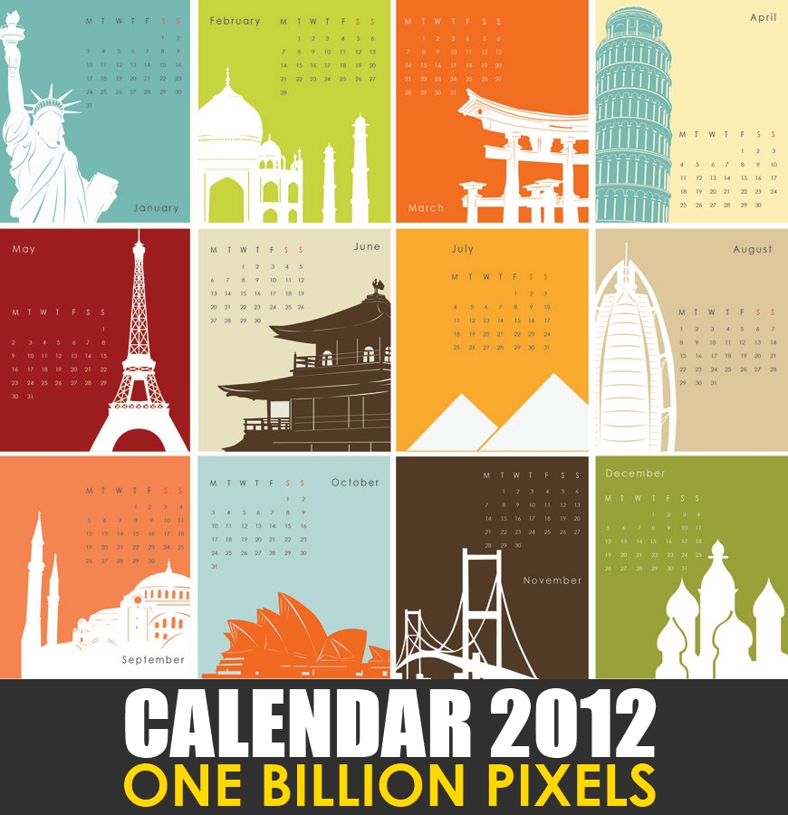 Calendar 2012 - One Billion Pixels