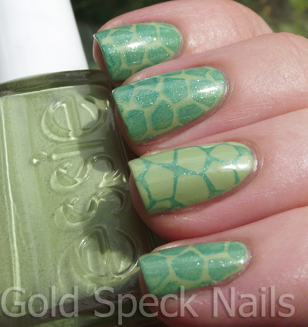 Gold Speck Nails: Turtle Shell Stamping With Essie - Navigate Her, And ...