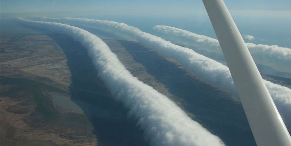 Suburban spaceman: These tunneling clouds in the skies are... long