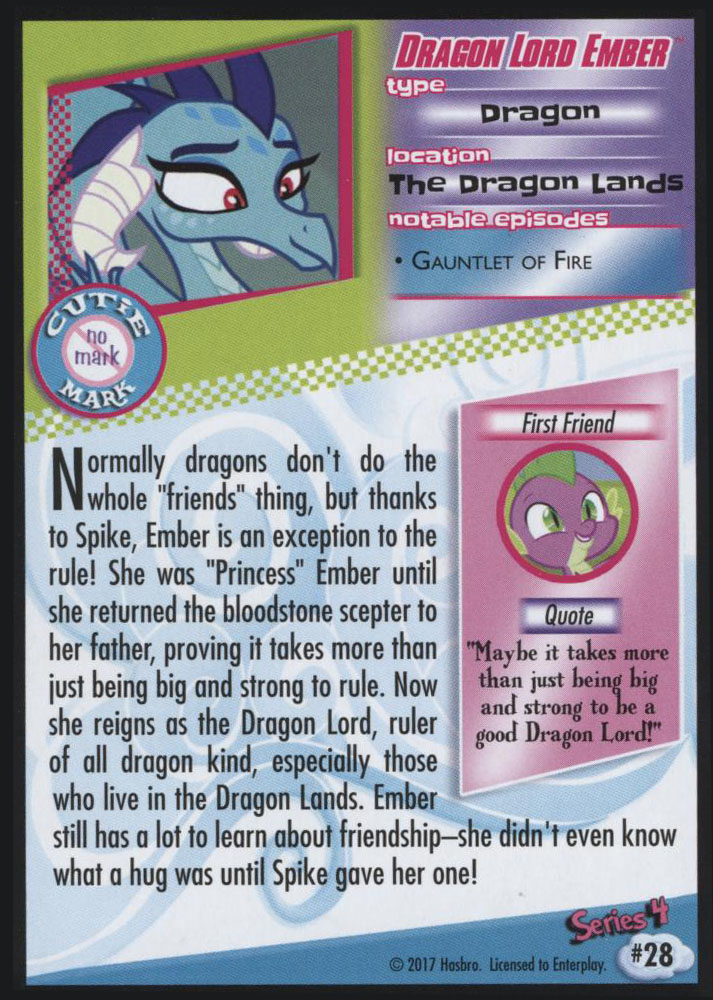 MLP Dragon Lord Ember Trading Cards | MLP Merch