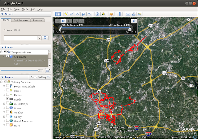 Mapping GPS Tracks in Google Earth