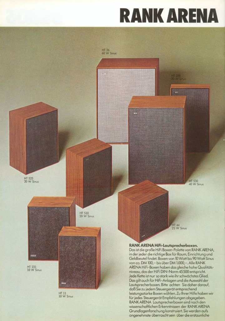 Infrequent Sound [sex.tex] technology: Rank Arena HT 26, 1972, made in ...