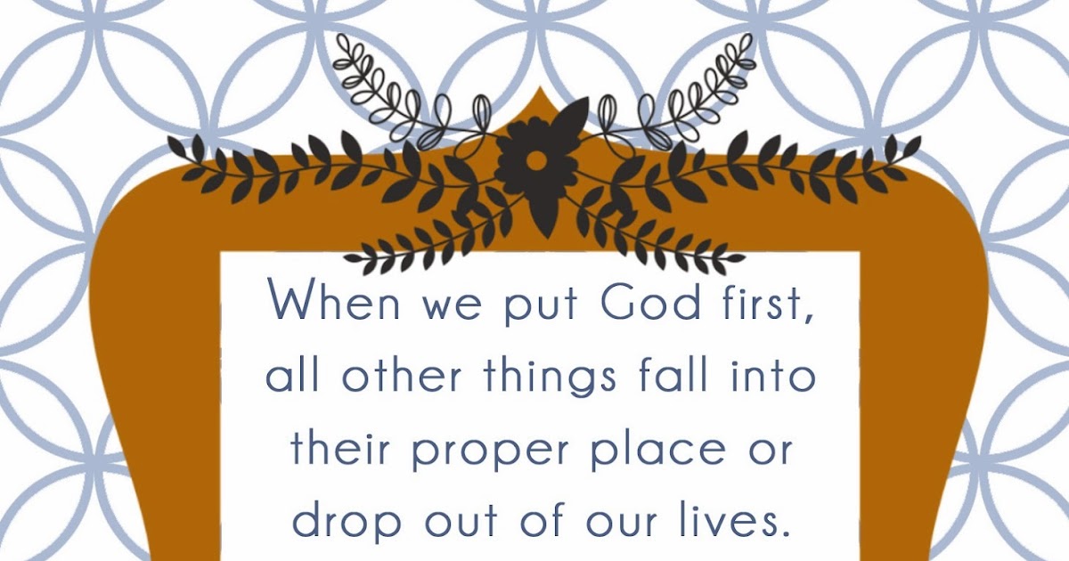 Deseret Designs: When we put God first...