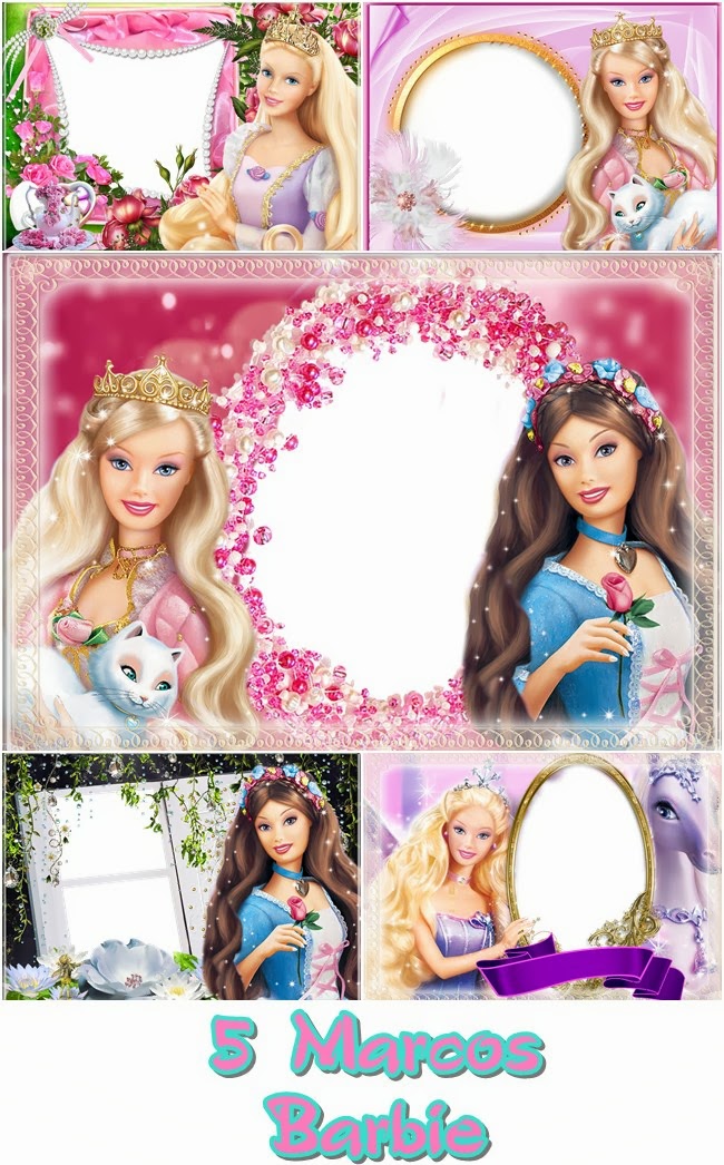 Recursos Photoshop Llanpac: Coleccion de bonitos marcos de Barbie (Png)