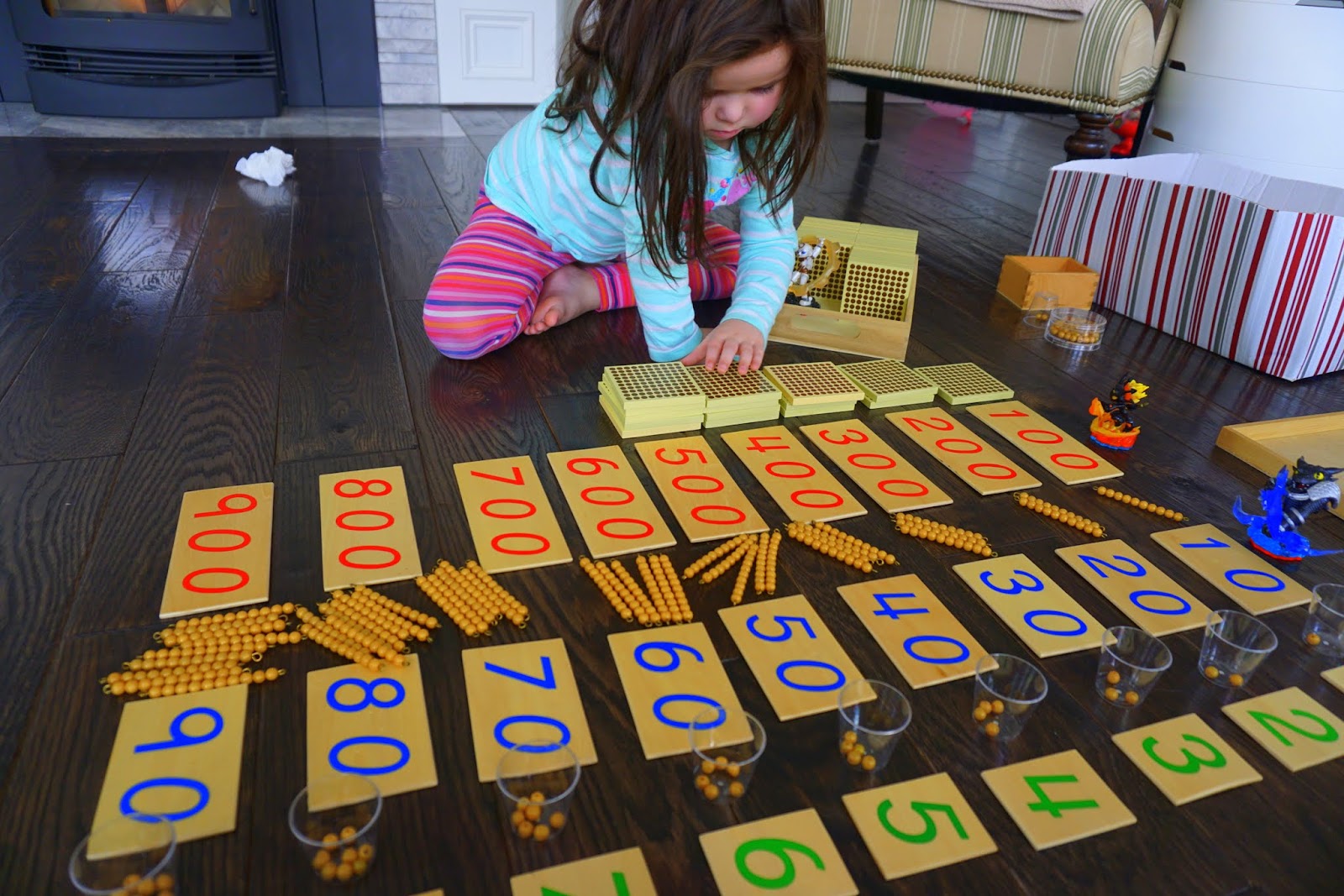 The 45 Layout, Montessori Math At Home - "Making Montessori Ours"