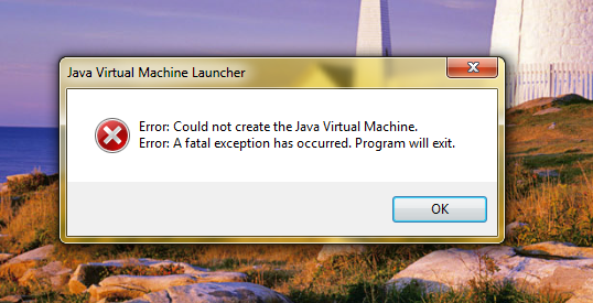 Mengatasi Could Not Create Java Virtual Machine Hanivinside