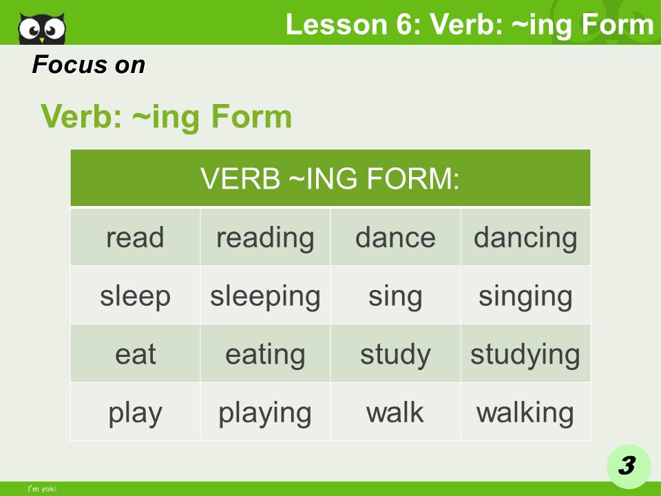 YOKITALK: Grade 5-2_Unit 8_Lesson 6-Verb ing Form