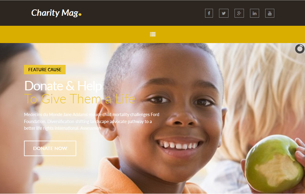 Charity Mag responsive blogger template Free - Cloud Templatez - All ...