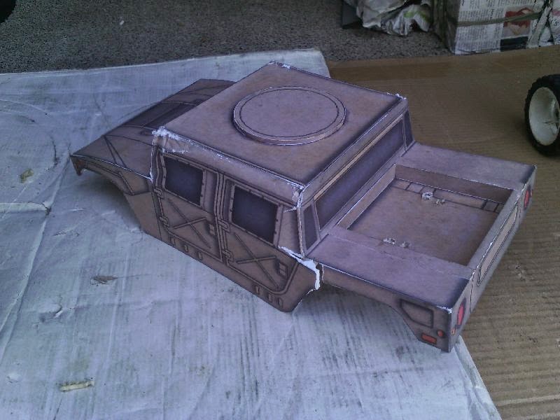 Humvee papercraft RC bodyshell - PaperModelers.com