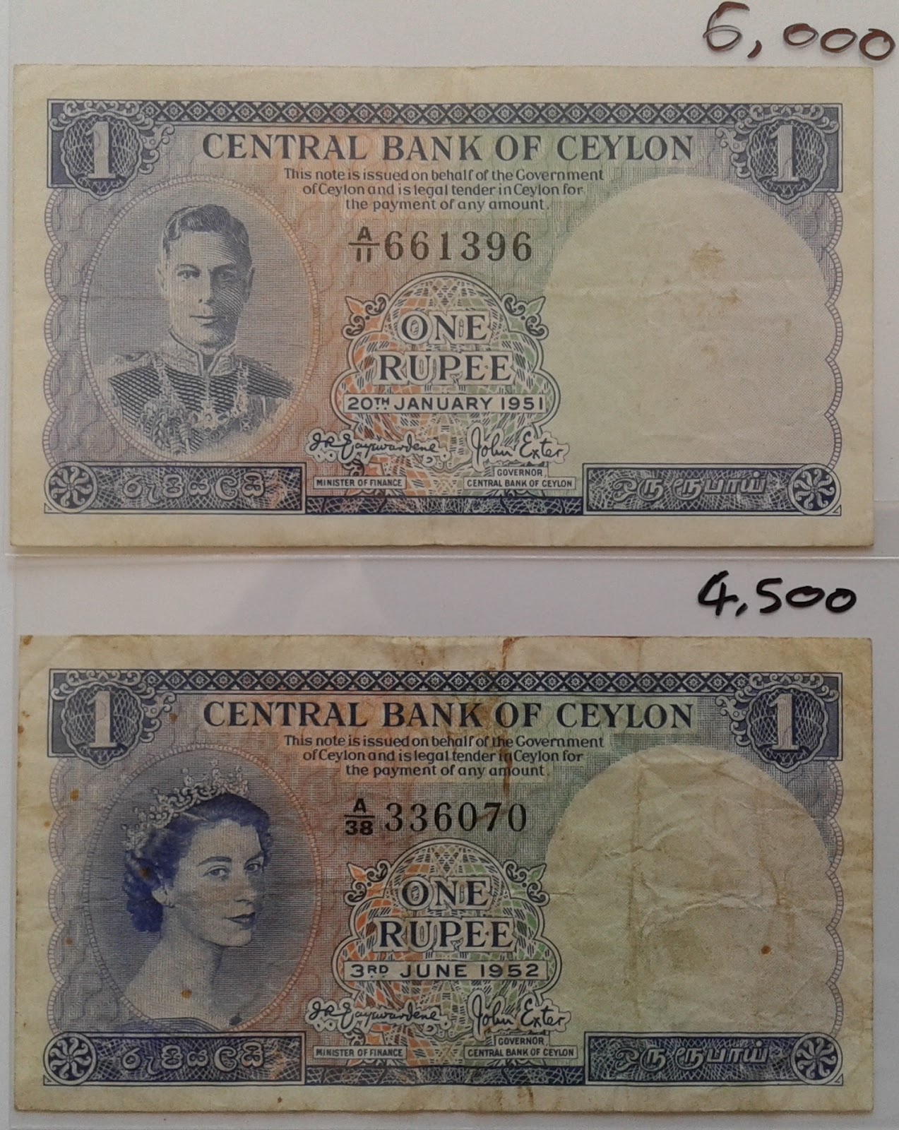 For sale - Ceylon Banknotes