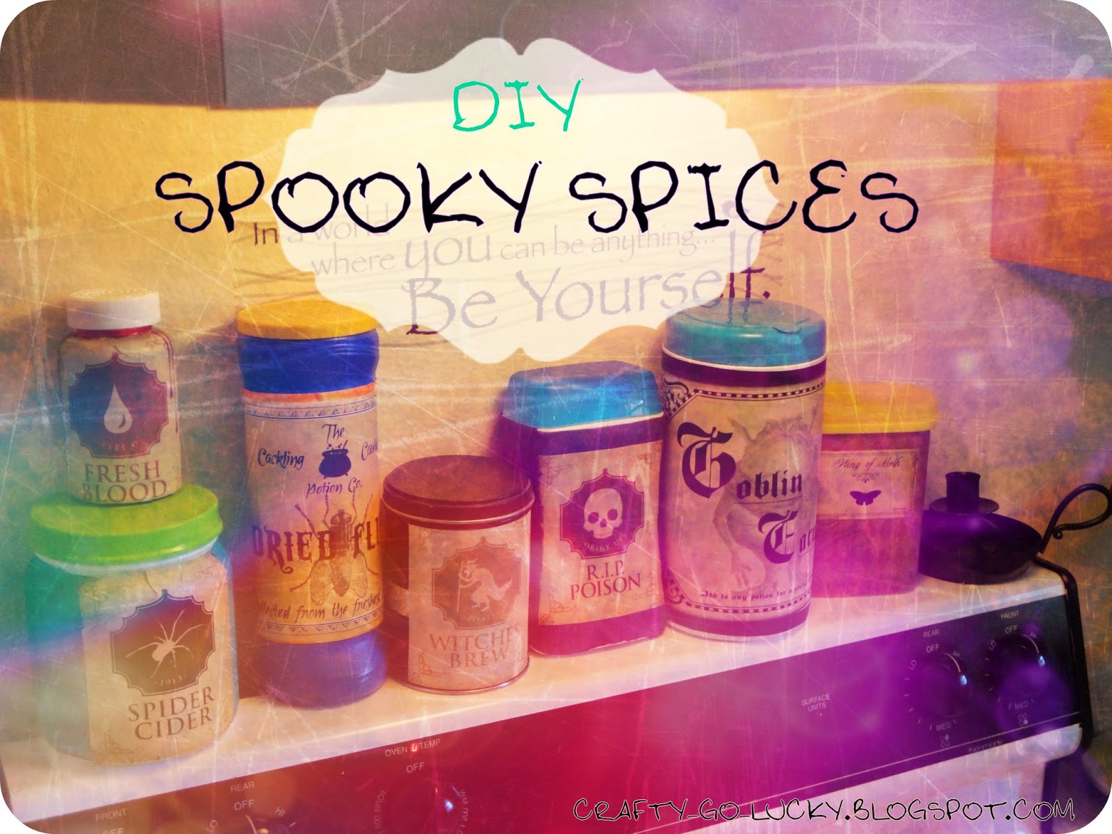 Crafty-Go-Lucky: Spooky Spices { Up-cycled }
