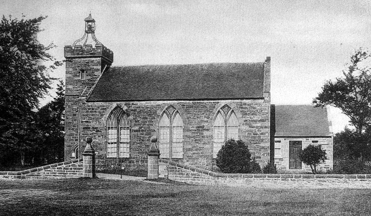 Tour Scotland: Old Photograph Church Edzell Scotland