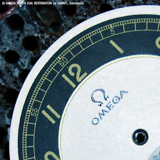 Watch repair and restoration: Professional Omega dial refinishing