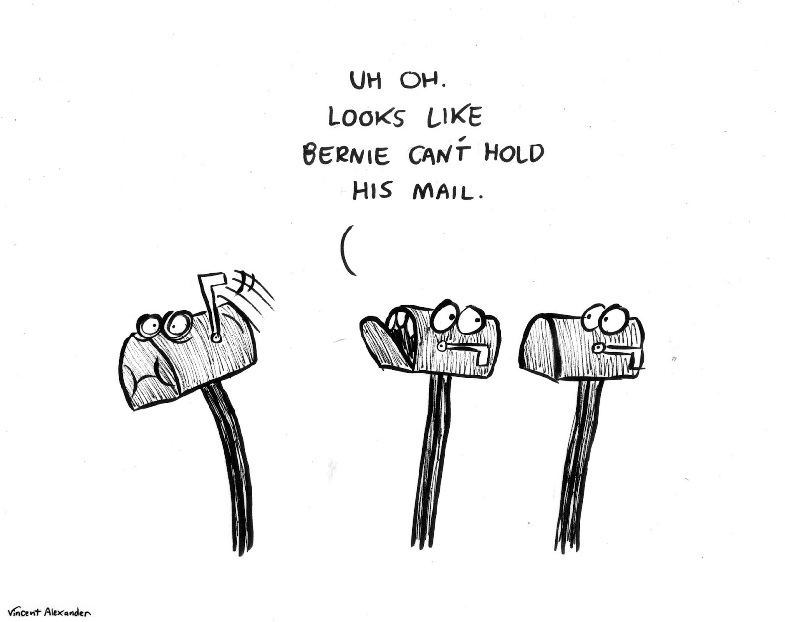Vincent Alexander Cartoons: Outgoing Mail