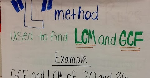 Mrs. White's 6th Grade Math Blog: THE "L" METHOD