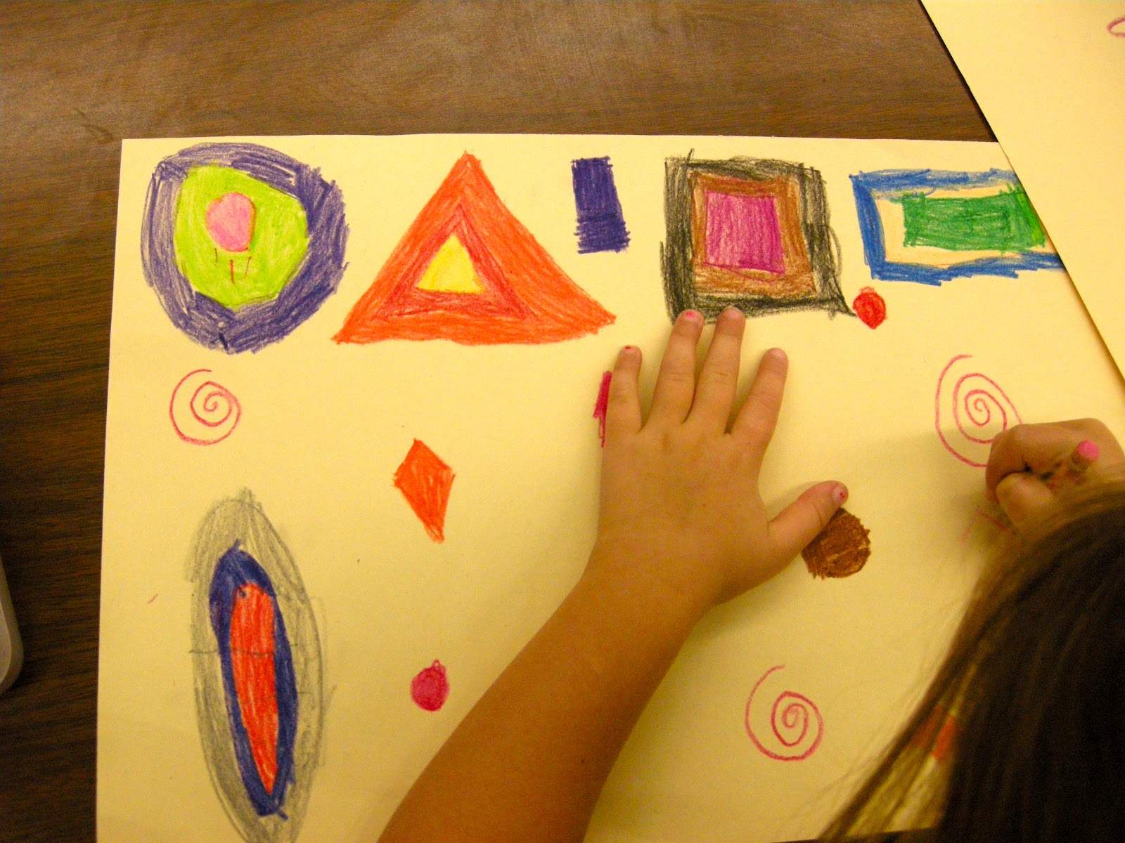Zilker Elementary Art Class: Kinder Geometric Shapes