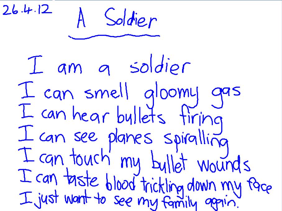 Miro 13: Soldier Poem
