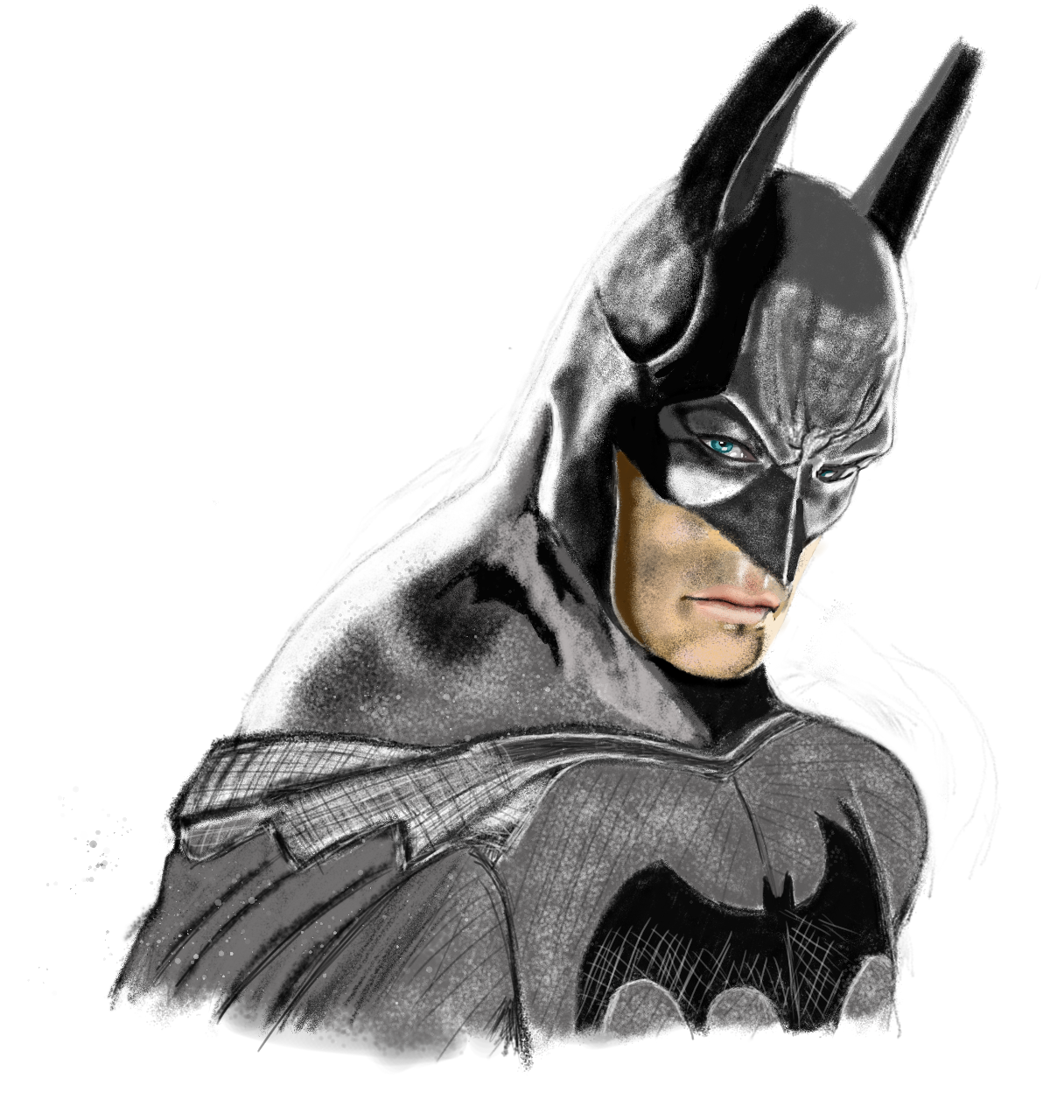 Batman no MyPaint quase concluído