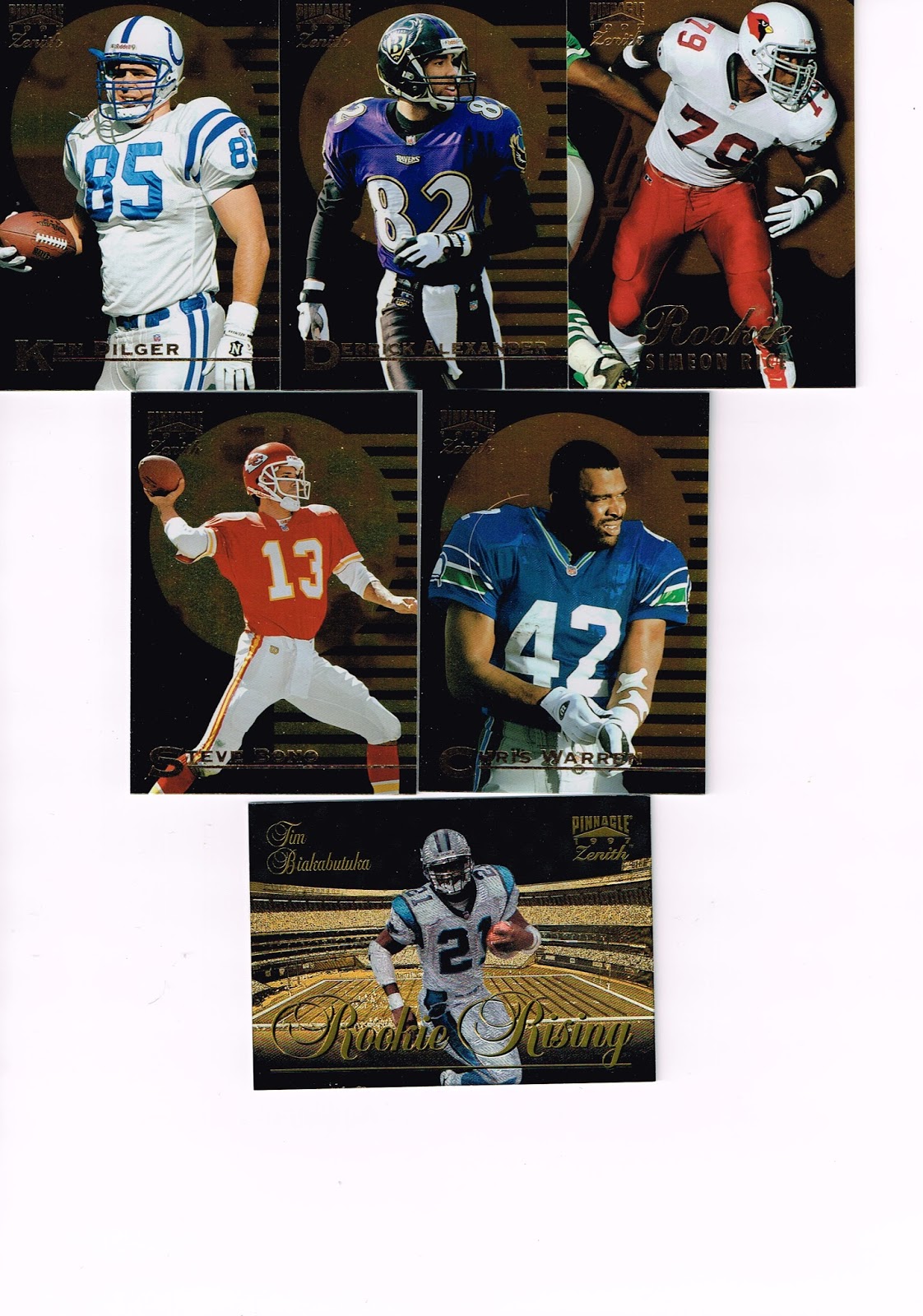 Bump and Run Football Card Blog: 97 Pinnacle Zenith pt. 4