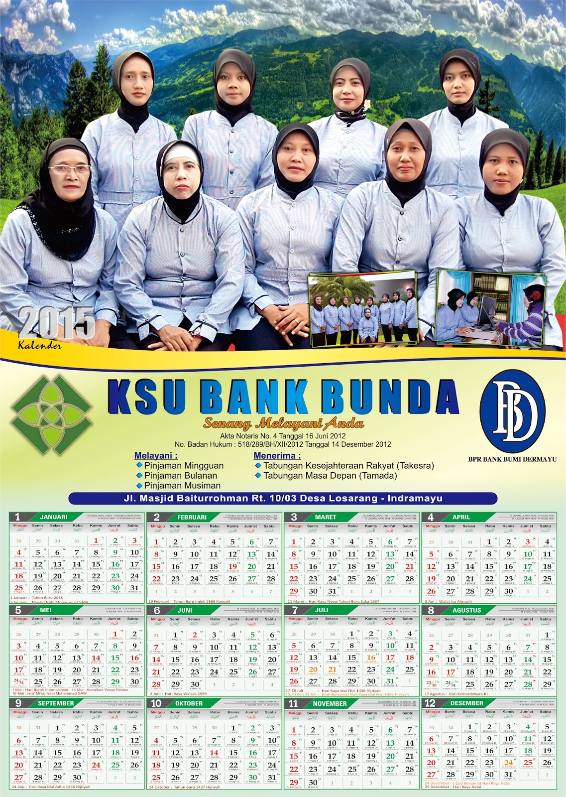 Cetak Kalender Gambar Produk - Alfi Percetakan dan Digital Printing