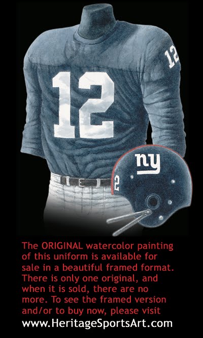 New York Giants Uniform and Team History | Heritage Uniforms and ...
